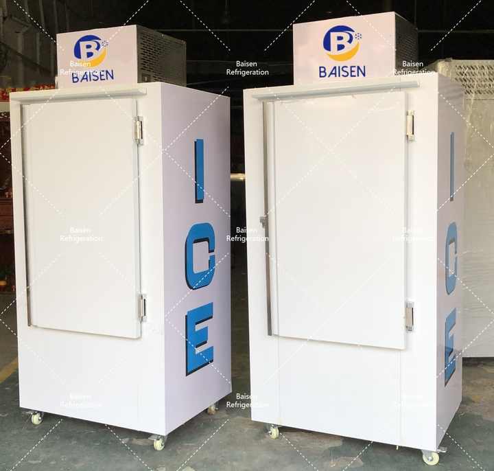 36 Inches Single Door Bagged Ice Storage Bin Freezer Outdoor Cube Ice ...