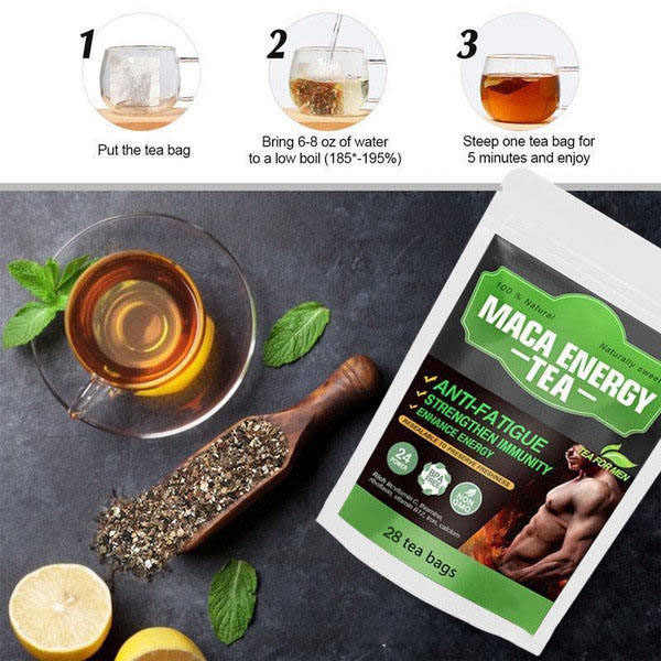 Natural Plant Man Energy Maca Tea Male Erection Booster Tea Improve Male Fertility for Men ...