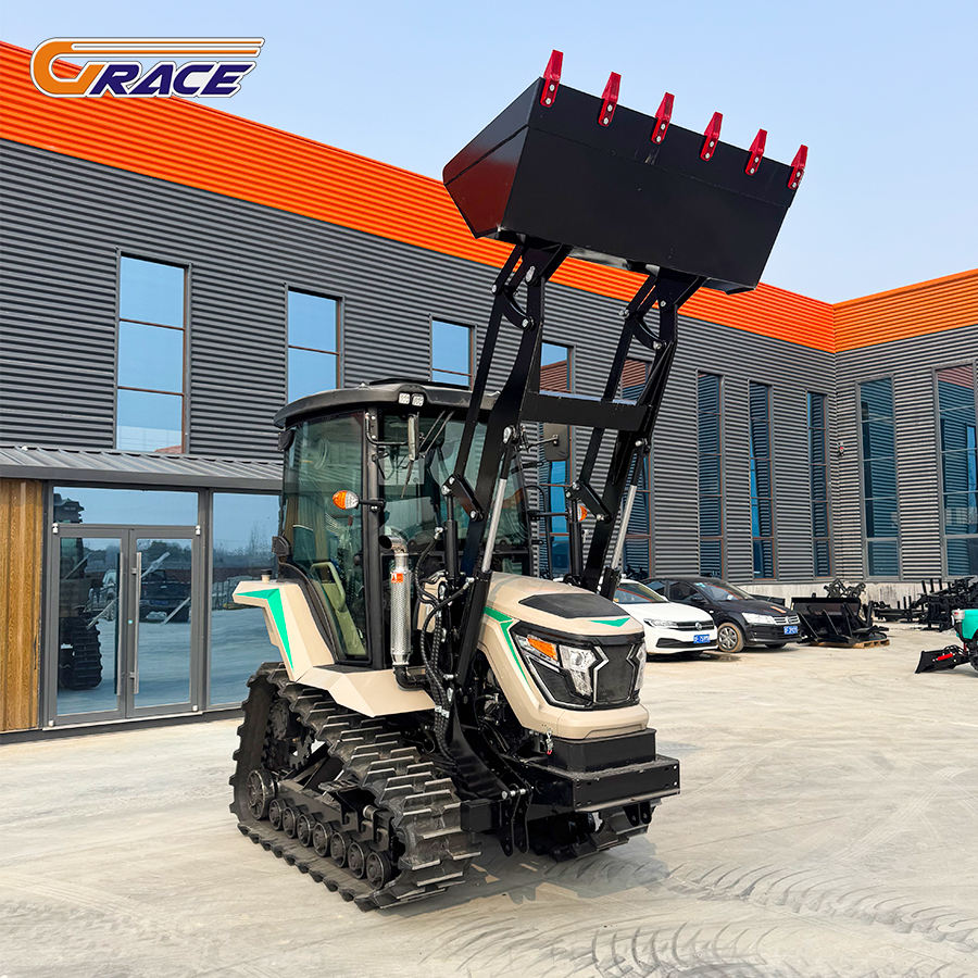 120hp Rubber Agriculture Track Crawler Tractors Rotary Tiller ...