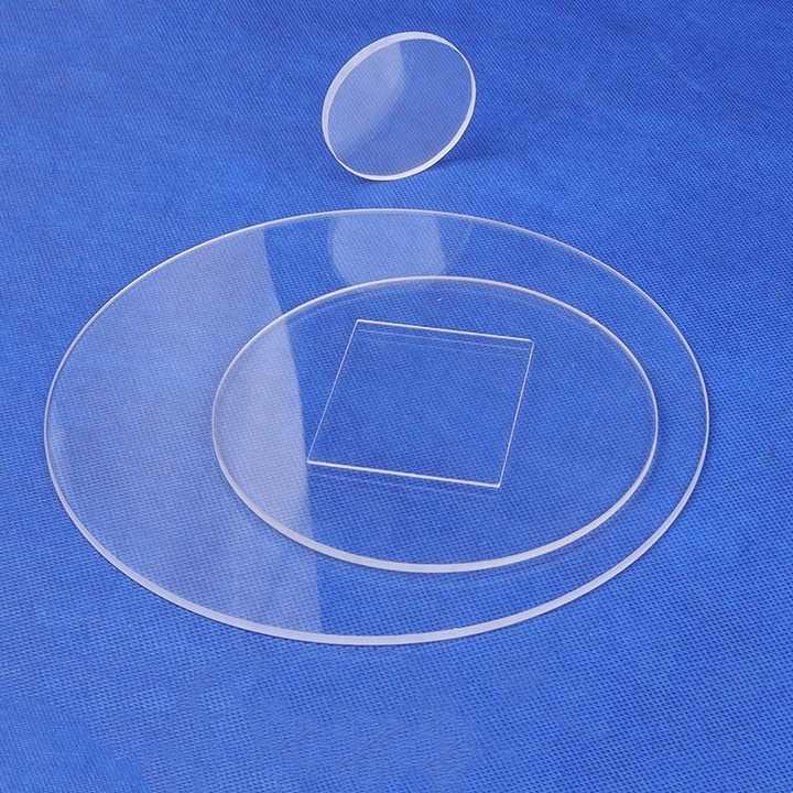 Transparent square plate round quartz plate high light transmittance ...
