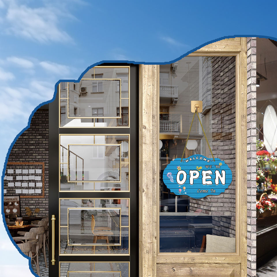 Open Closed Door Signs with Metal Hanging Chain Double Sided Closed and ...