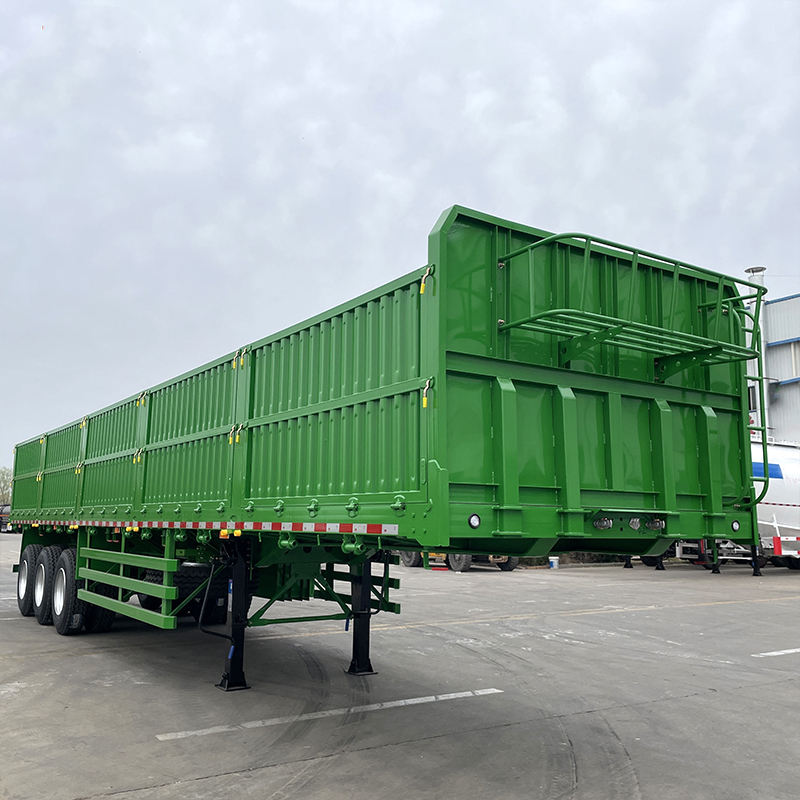 Anti-corrosion 3 Axle Side Wall Semi Trailer 60-120cm Height for Long ...