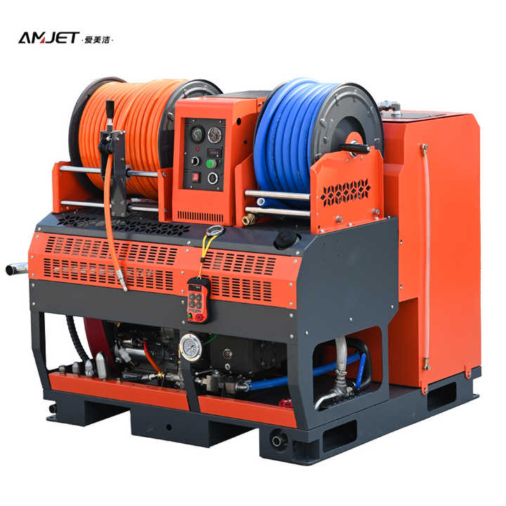 AMJET Upgrade 3000psi 26.5kw Pipeline Cleaning Machine