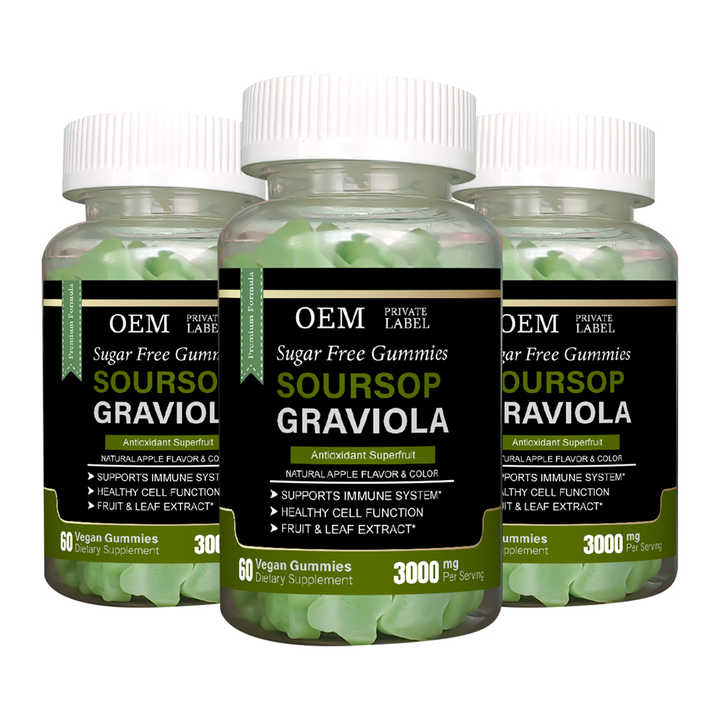 OEM Sugar Free Soursop Graviola Gummies for Immune & Cell Health ...