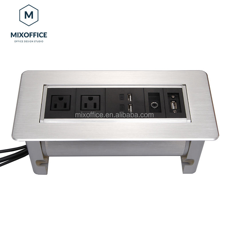 Manual Rotary Socet Flip-Up Multi-Plug Power Socket Set 3 Ac for South ...