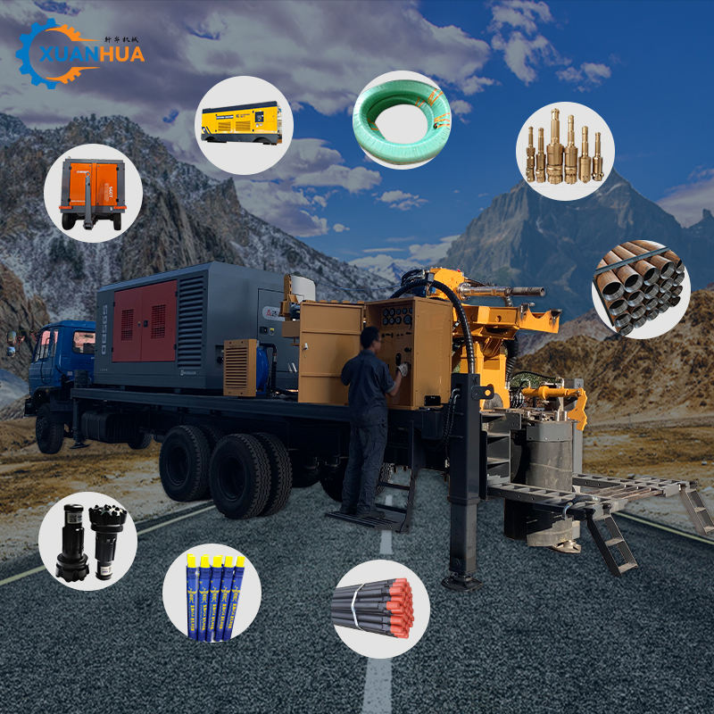 Truck-Mounted Diesel Engine Core Drilling Rig 200m Depth Water Well ...