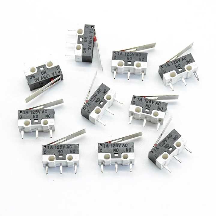Micro Limit Switch Push Button Switch 1A 125V AC Mouse Switch 3Pins ...