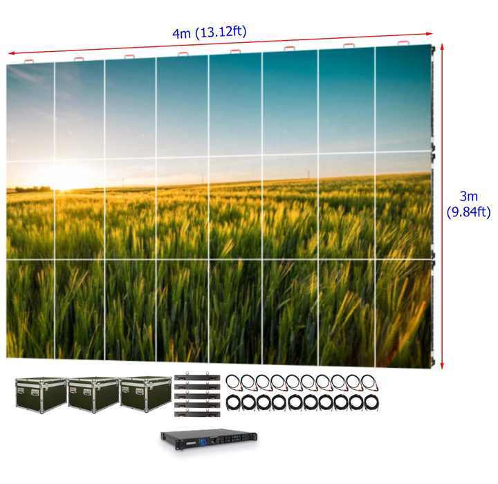 4x3 Indoor LED Video Wall P4.81 4.8mm Rental LED Stage Backdrop for ...