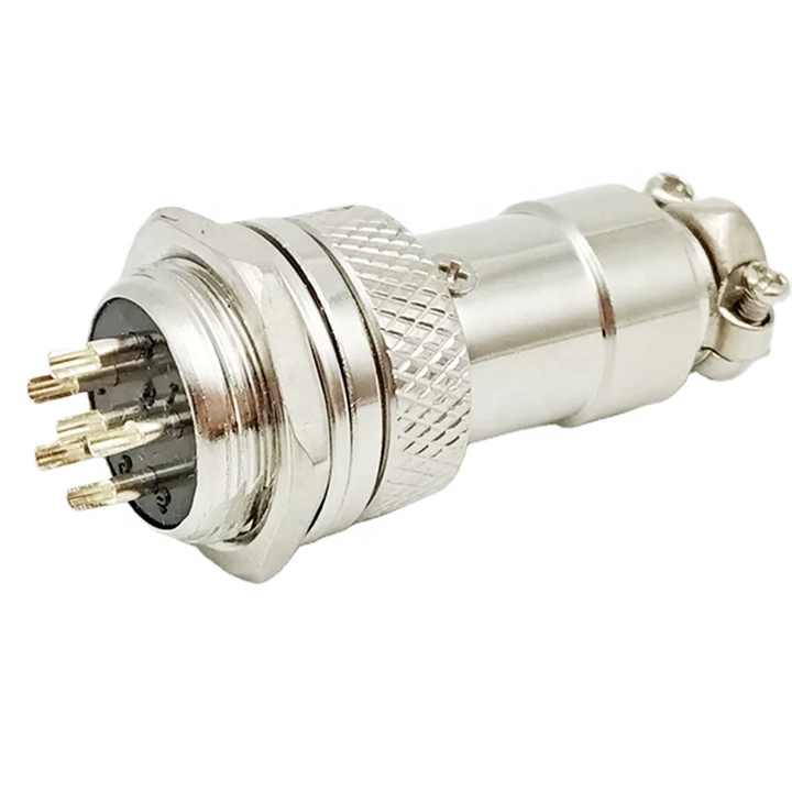 Aviation connector GX16 M16 6 pin male and female plug and socket for ...