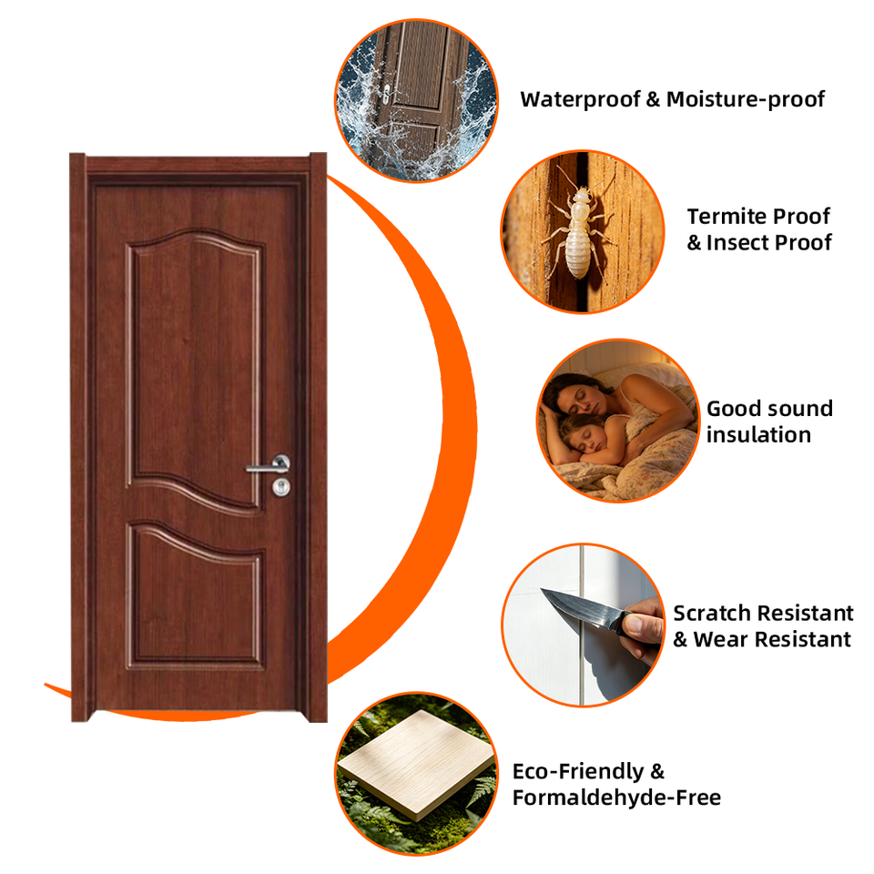 High Quality Minimalist PVC Interior Door Waterproof Hospital & Hotel ...