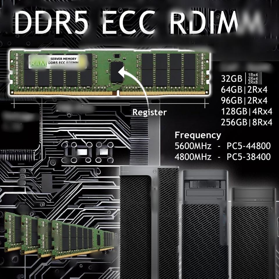 Ram Ddr5 32GB (1x32GB) Dual Rank X8 DDR5-4800 CAS-40-39-39 Unbuffered ...