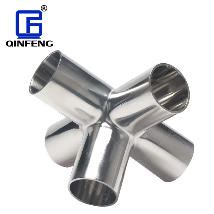 Dairy Food Grade Five Way Cross Stainless Steel Welded 5 Way Cross ...