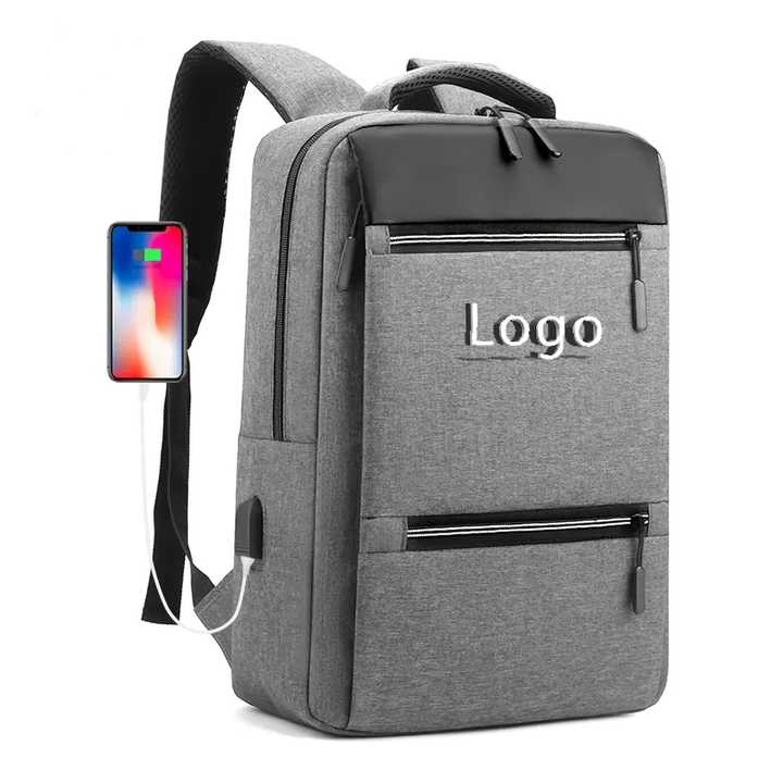 Custom logo Travel Laptop Backpack for Men Usb Charging Functional ...