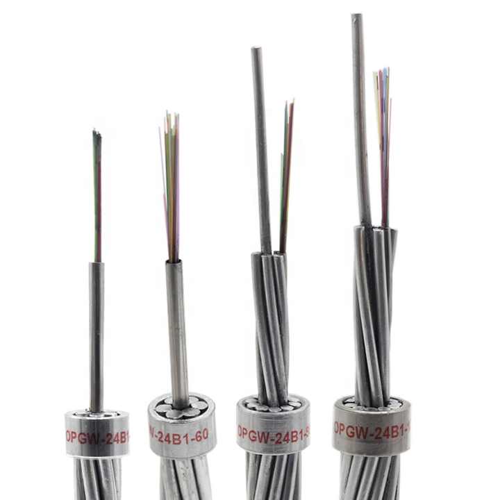 Optical Power Komposit Overhead Wire OPGW 24 48 64 96 144 Inti ...