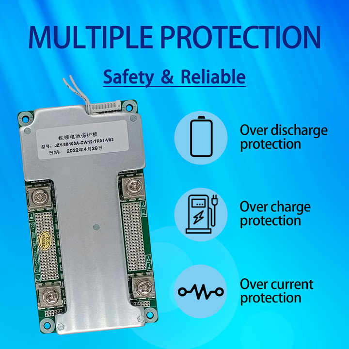 SB4S80AA00 BMS for lithium ion batteries protect lifepo4 80A 100A 4S 8S ...