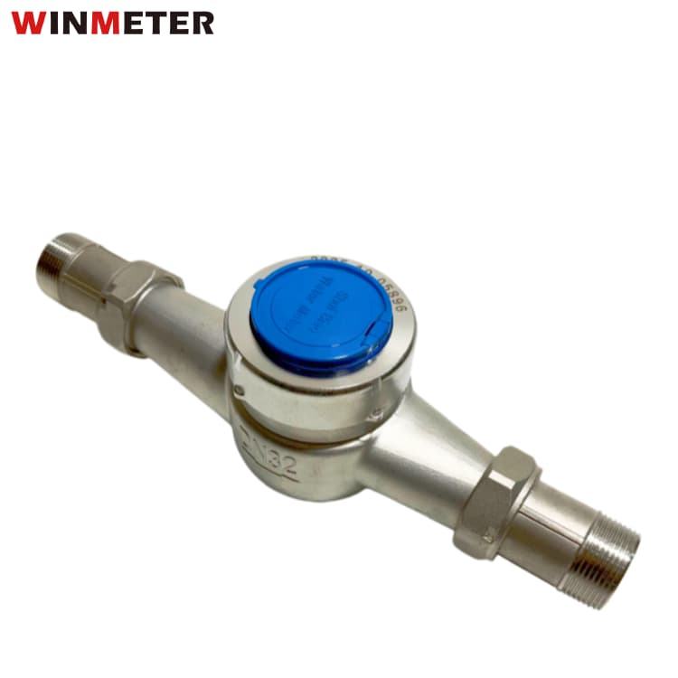 DN32 Multijet 304/316 SS Threaded Water Meter R160 Multi-purpose for ...