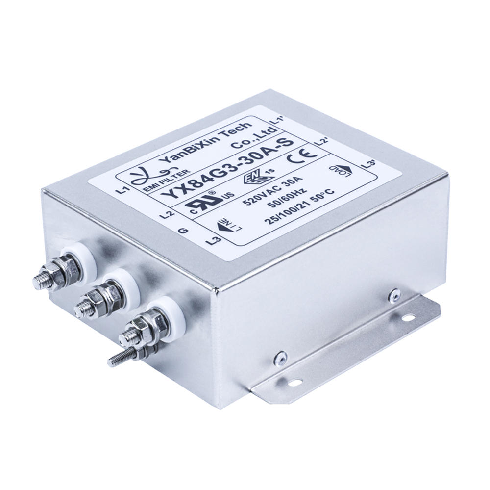 YX84G3-30A-S EMI filter three-phase power line filter 30A high current ...