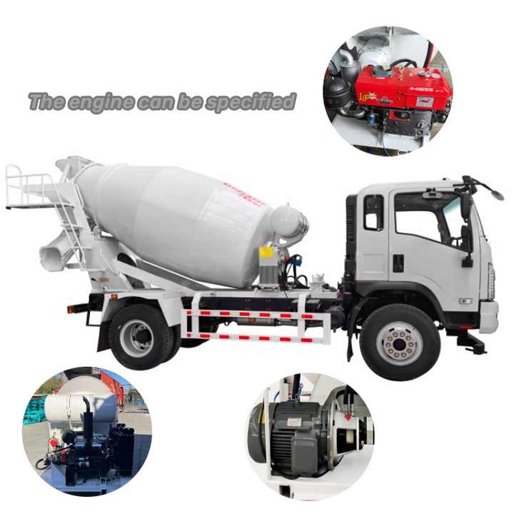 Right -hand Drive Wuzheng Tyi-cycle Self-loading Concrete Mixer Truck ...