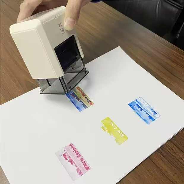 Custom Multicolor Automatic Office Flash Stamp Self-Inking Design with ...