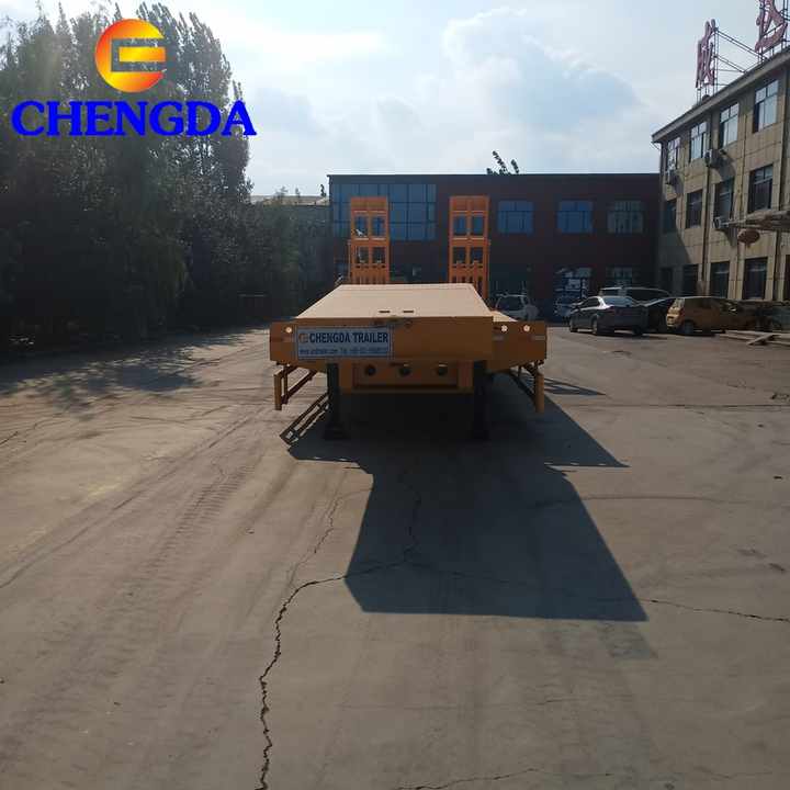 30 Ton 40FT 60 Tons Lowbed Low Bed Lowboy Cargo Transport Semi Truck ...