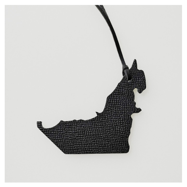 YY cuir caractère arabe Qatar Oman arabie saoudite carte sac pendentif ...