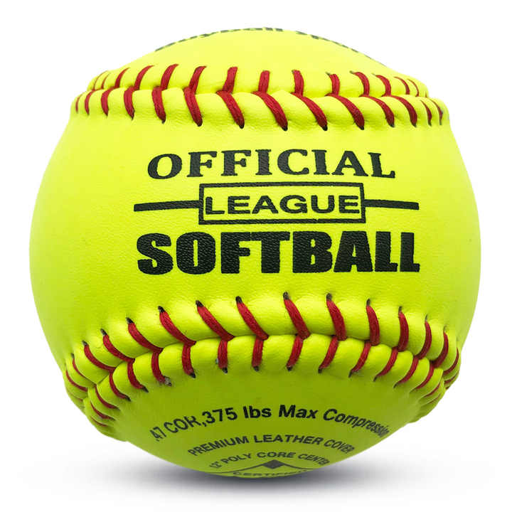 12inch Leather Poly Core Fastpitch Game Softball - ASA Approved
