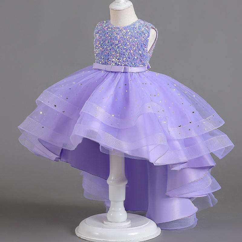 New Model Frock Design Flower Girl Dresses Wedding Kids Tulle Dress Red ...