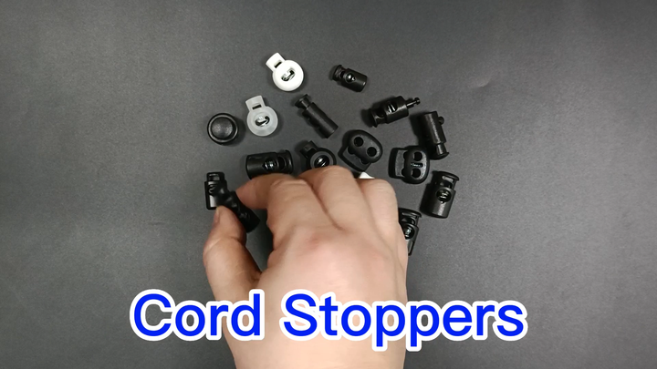 Adjustable Double 2 Hole Black Color Plastic Cord Lock Elastic Cord ...