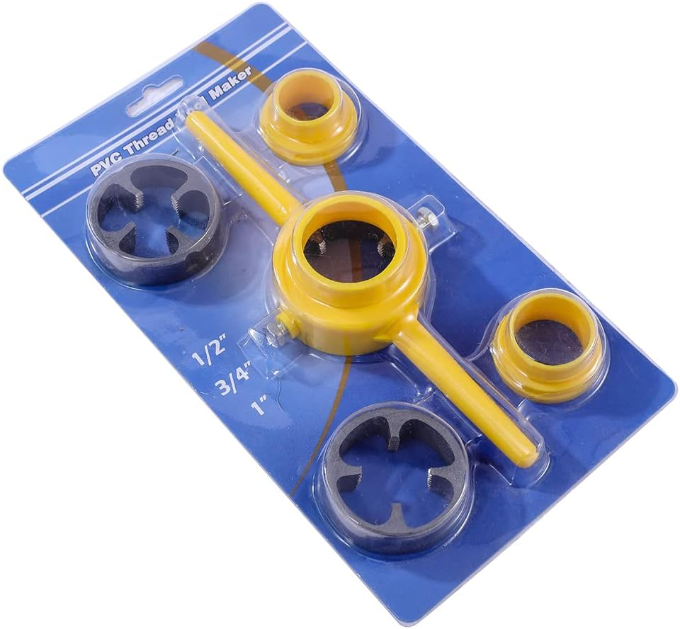6Pcs PVC Thread Maker Tool Pipe Round Die Set Pipe Threader Plumbing ...