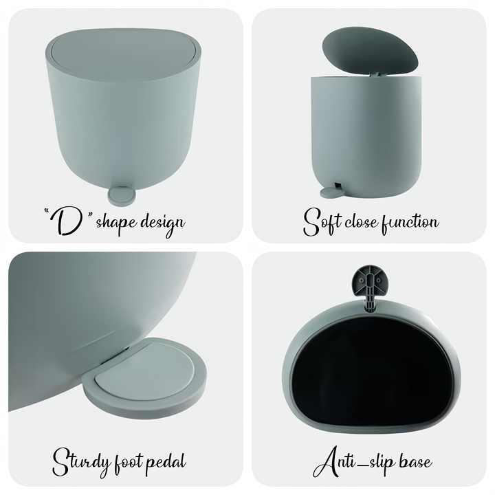 Custom 5L Mini Trash Bin for Home Office & Hotel ABS/PP Plastic Soft ...