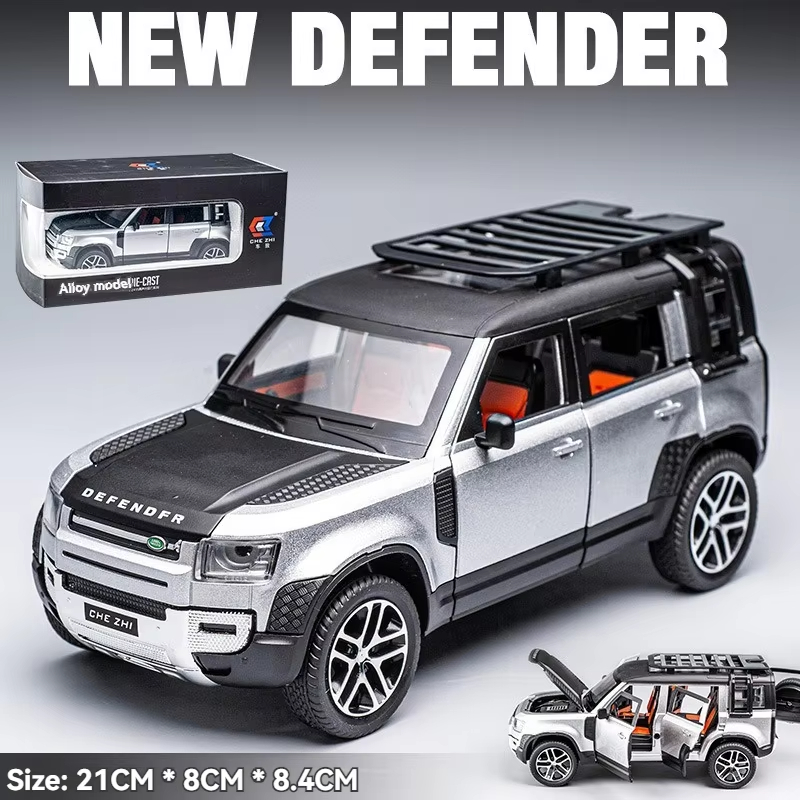 Land Rover Defender 1:24 Diecast Model Car Metal Off-Road Vehicle Toy ...
