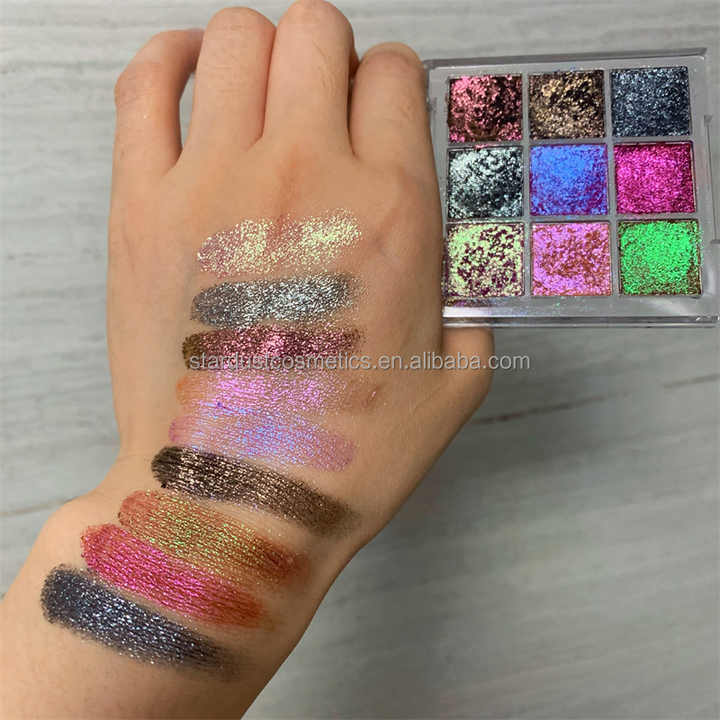 Duochrome 9 Color Eyeshadow Palette - Waterproof & Glittery
