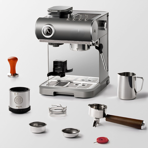 Bear Espresso Machine - 20Bar Automatic Coffee Maker - Stainless Steel