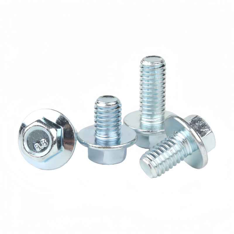 GB5789 Carbon Steel 8.8 Blue-white Zinc Hexagon Flange Bolts| Alibaba.com