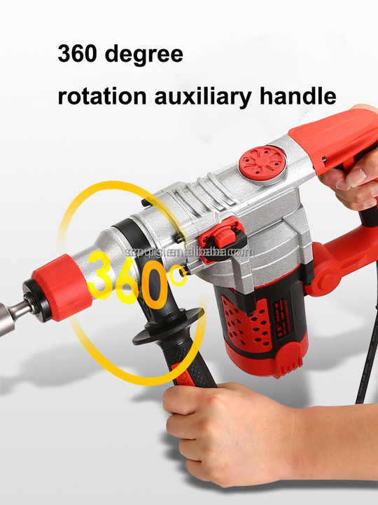 Dual Power 110V/220V Industrial Hammer Drill Machine Multi-Functional ...