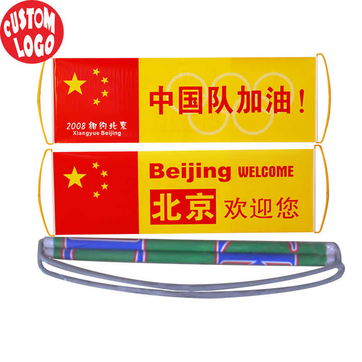 Promotional Retractable Hand Retract Held Roll Scrolling Up Fan Banner ...