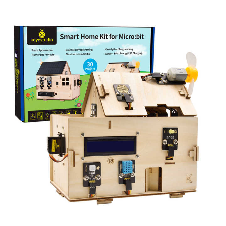 Microbit V2 Smart Home Automation Projects Wooden House Kit