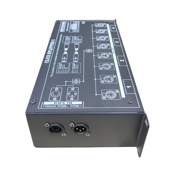 8 Way DMX Stage Light Splitter Manual Switch 8 Channel Signal Amplifier ...