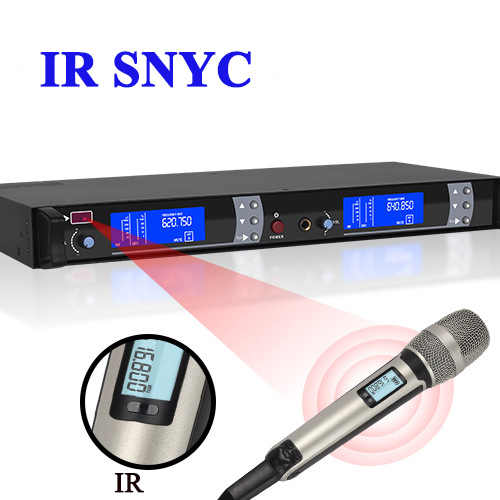 XTUGA SKM9000 Professional UHF Wireless Microphone 2-Channel Handheld 150m Range XLR Connector ...