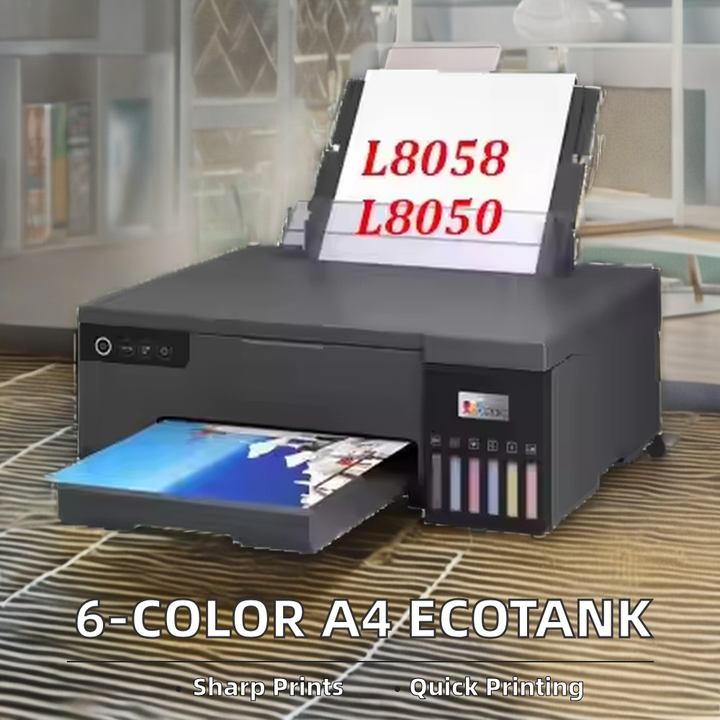 A4 L8050 Ecotank Photo Sublimation Printer for Epson L8058 Automatic XP600 Print Head with 1 ...