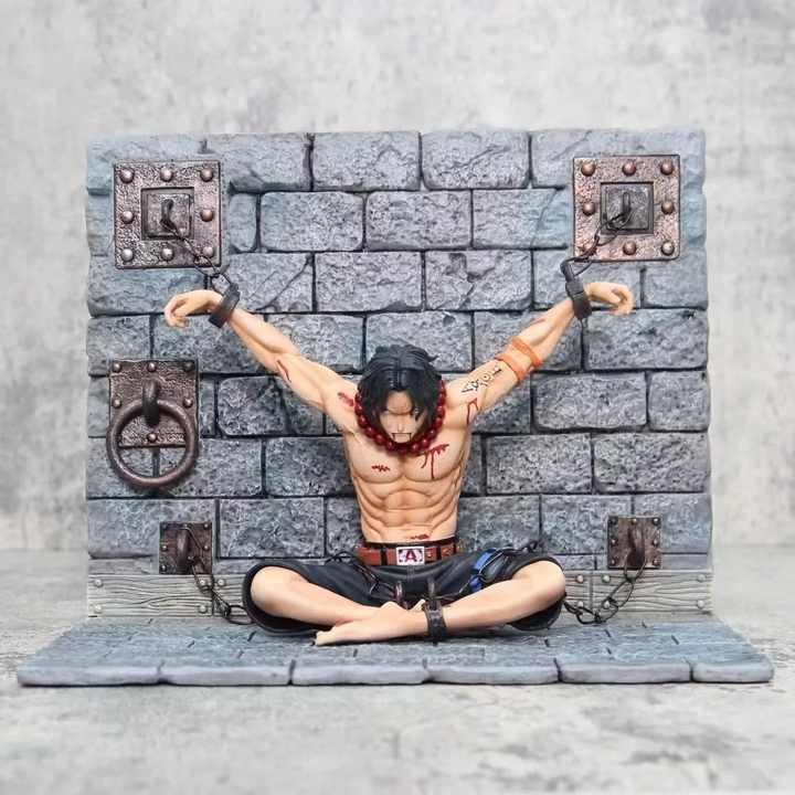 Japanese Anime Toy One Pieces GK Prison Version Battle Damage Ace ...