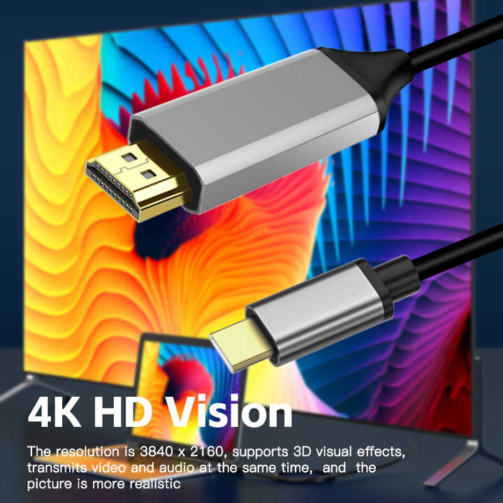 High Quality USB-C to HDTV Cable - 4K Video Transmission
