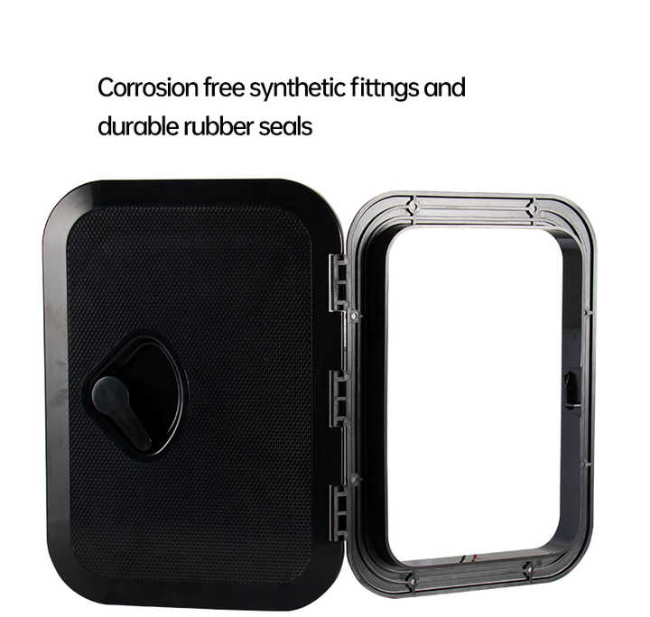 Marine Boat Yacht RV Kayak Deck Hatch Cover Black 270x375mm Waterproof ...