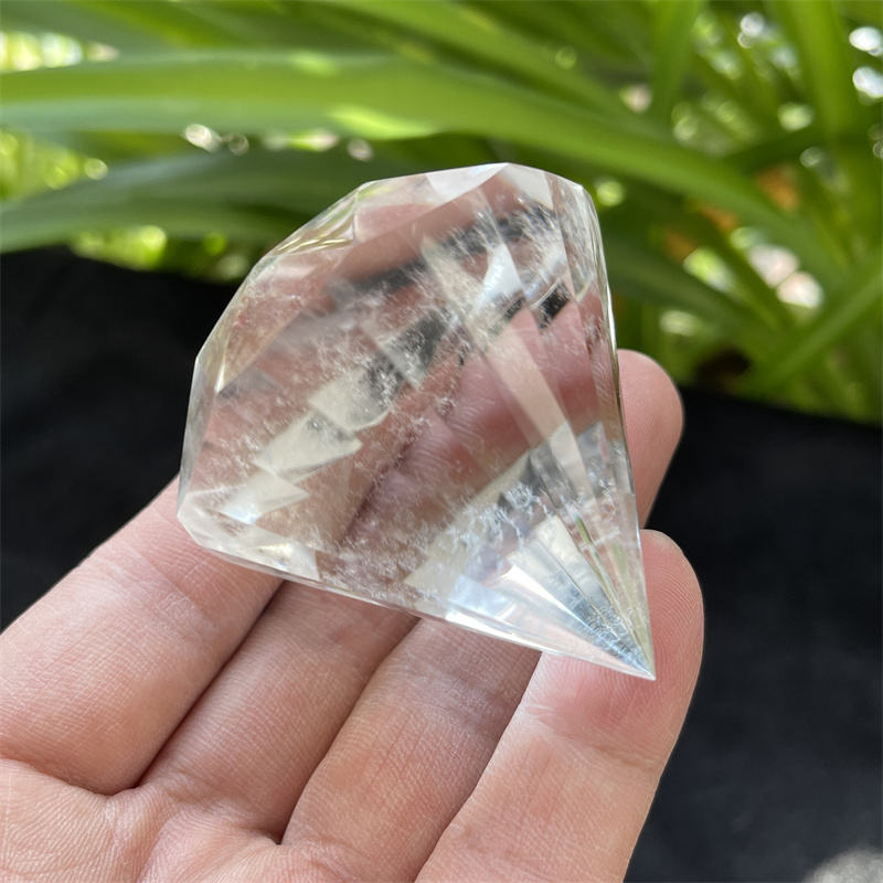 Natural clear Quartz Vogel Points 18 Sided Clear Quartz Crystal Diamond ...