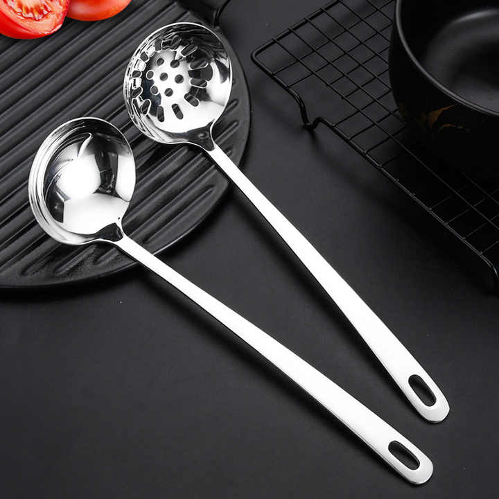 Kitchen Cooking Utensils Long Handle SUS304 Stainless Steel Ladles ...