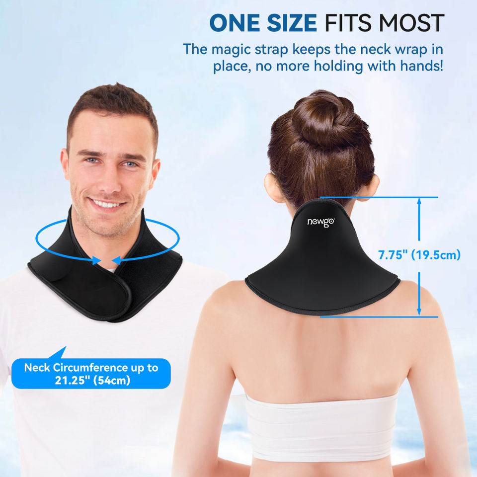 Solid Gel Neck Cooling Ice Wraps Hot Cold Pack Pad for Neck Pain Relief ...