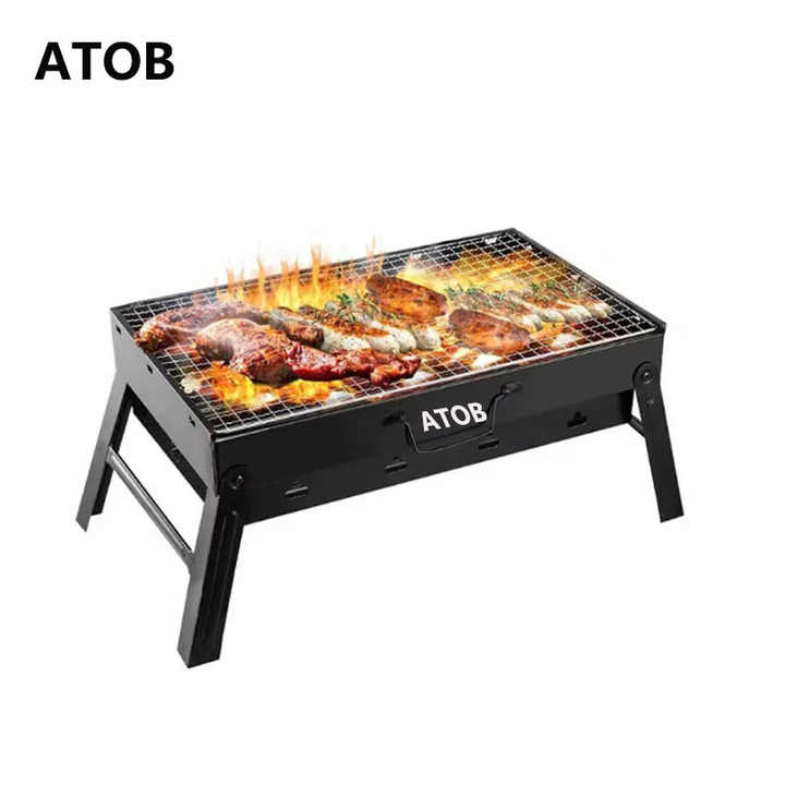 ATOB Portable Outdoor Camping Barbecue Charcoal Grill Folding Asador De ...