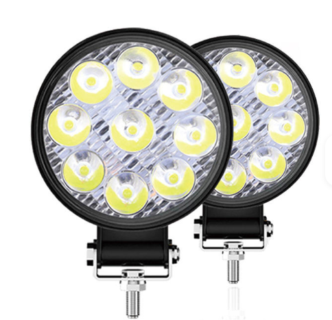 Car Accessories 12v 24v Mini Round Shape Led Work Light Bar 27W Driving ...