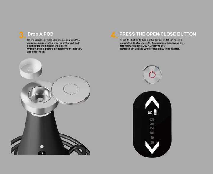 Custom Electronic Hookah Shisha - Quality & Portability