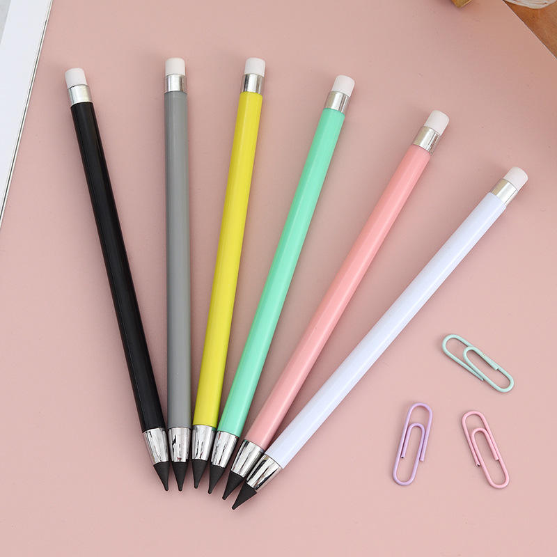 Custom Logo Eternal Pencil with Eraser No Sharpen Everlasting Writing ...